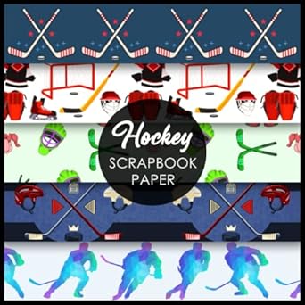 Hockey Scrapbook Paper: 20 Double Sided Sheets 8.5 x 8.5 for ...