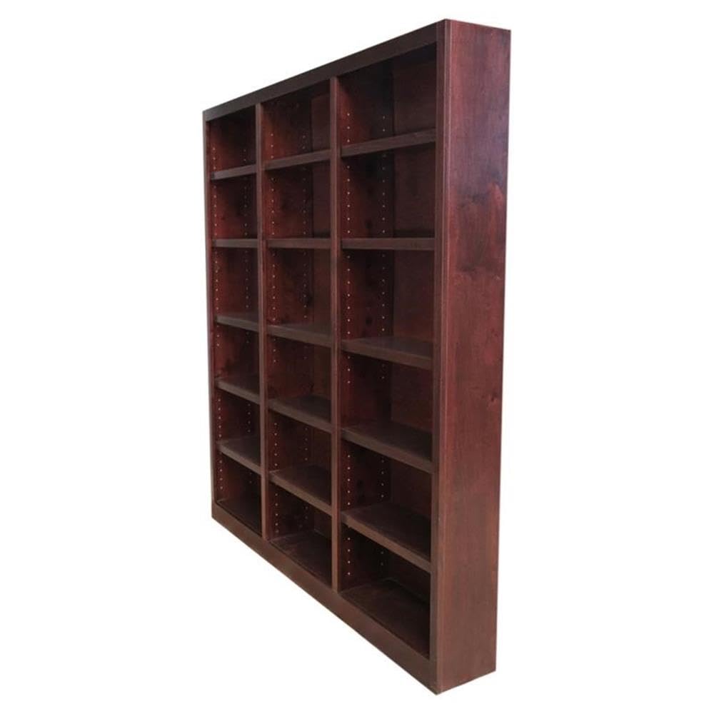Amazon.com: Pemberly Row Traditional 84" Tall 18-Shelf Triple Wide Wood ...