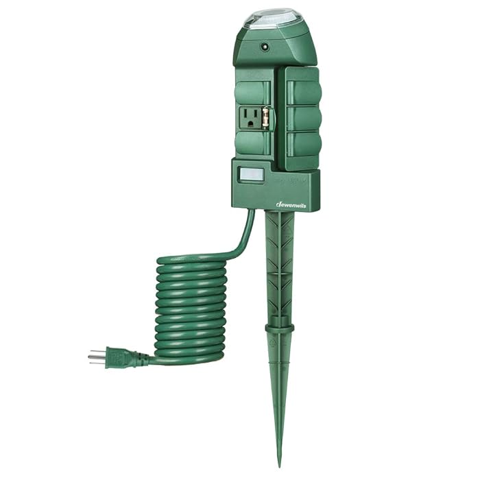 Buy DEWENWILS Outdoor Power Strip Timer with Photocell, Yard Stake ...