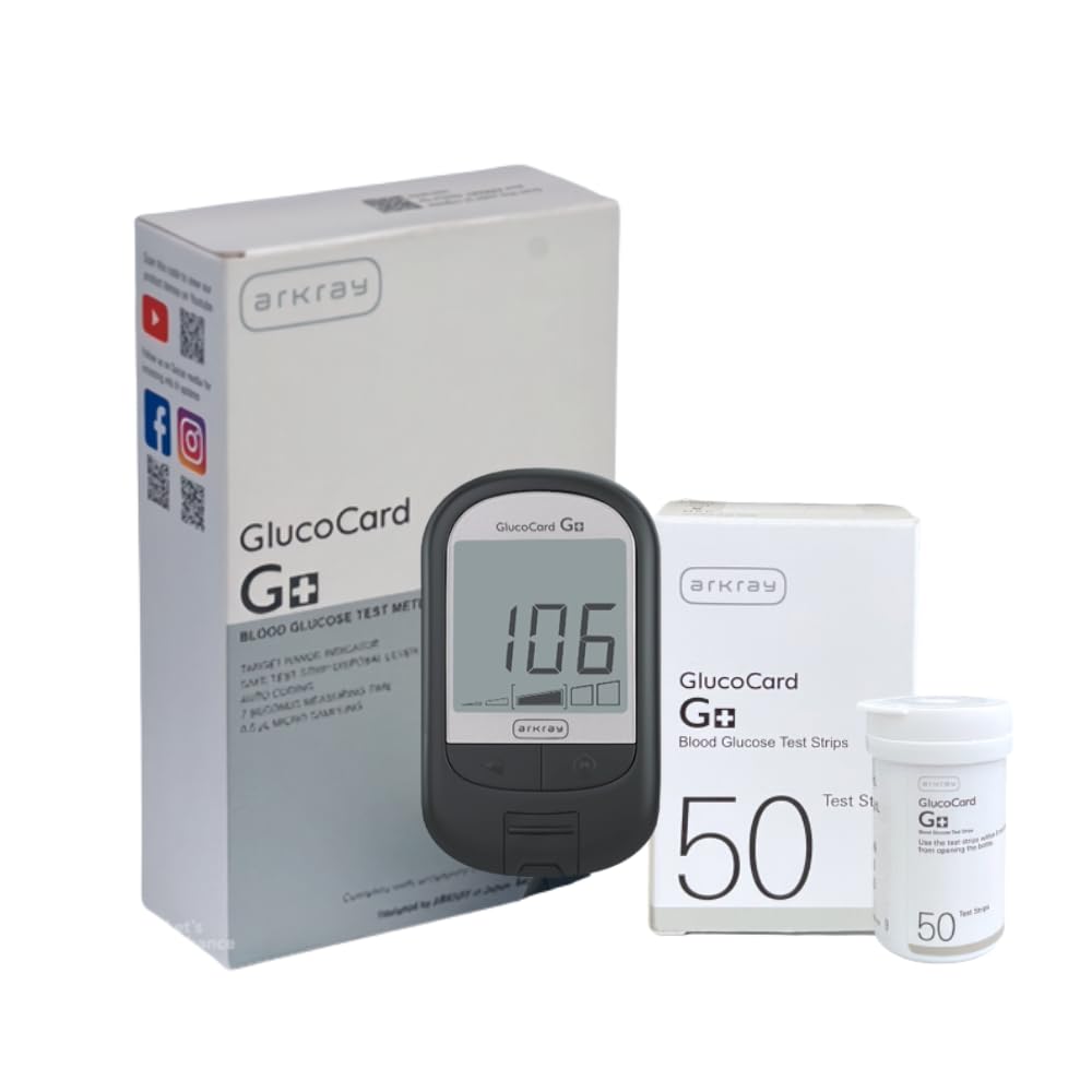 Buy ARKRAY Glucocard G+ Advance glucometer machine | FREE 50 bottlepack ...
