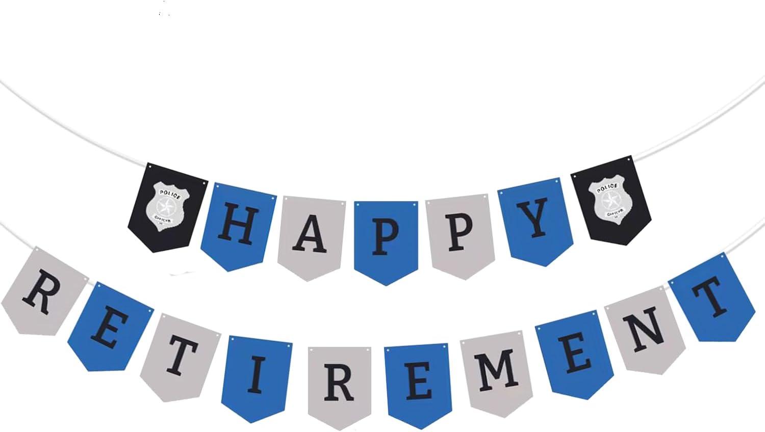 Amazon.com: DodelyGz Police Officer Retirement Party Decor 'Happy ...