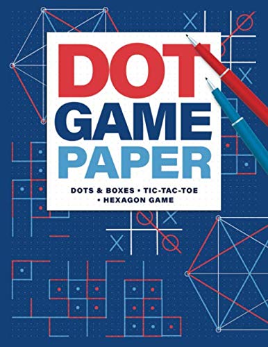 Dot Game Paper • Dots & Boxes • Tic-Tac-Toe • Hexagon Game: Pen and ...