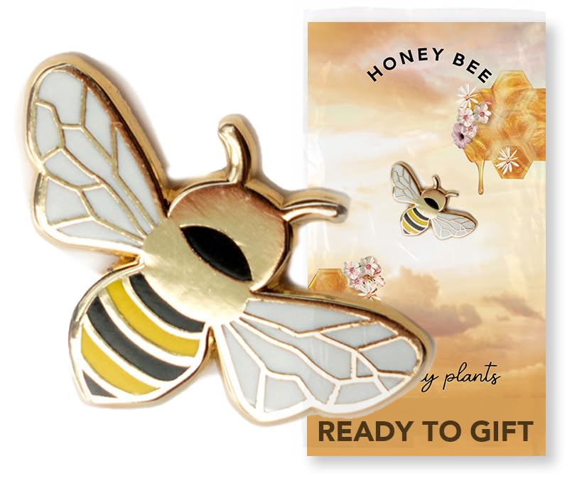 Amazon.com: Bee Pins - Honey Bee Pin, Bee Hard Enamel Lapel Pin, Honey ...
