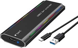 JMT M.2 M key SSD Enclosure USB3.1 NGFF/NVME Protocol USB-C Mobile Case ...