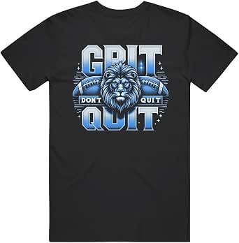 FanTstore Grit Don't Quit Detroit Football Fan v3 T Shirt L Black ...