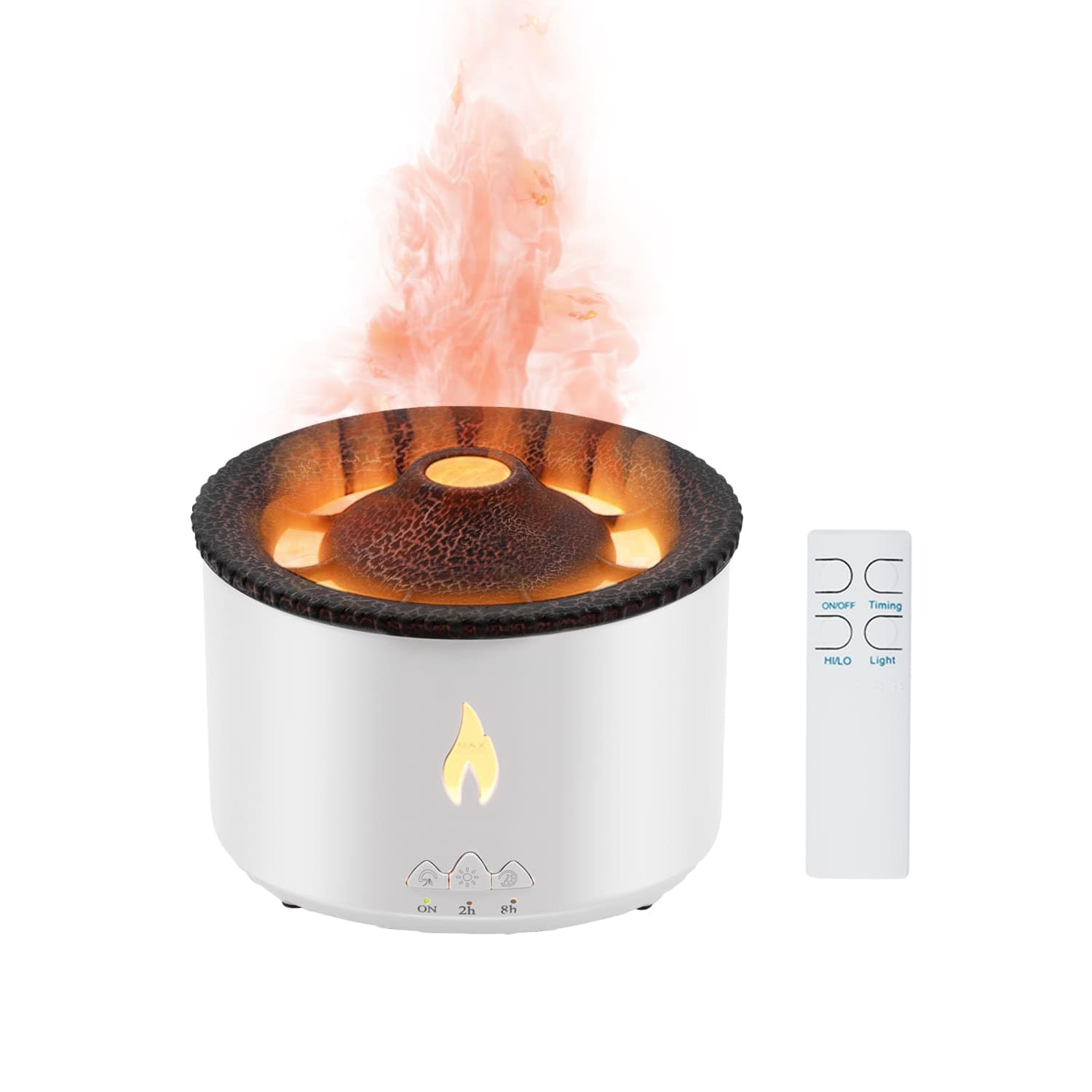 Mcbazel Volcano Humidifier with Jellyfish Mist, Flame Diffuser for ...