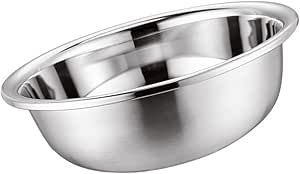 Amazon.com: Cabilock 1pc Laundry Tub Metal Round Soup Vegetable Washing ...