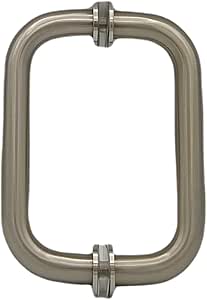 SHS Hardware 6" Back to Back Tubular Shower Door Pull Handle with ...