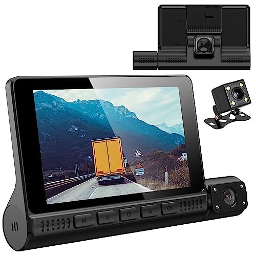 Dashcam Car FHD 1080P with 32GB TF Card Included, 4 Inch IPS screen car ...