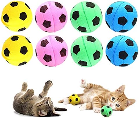 AXSWER 10 Pcs Cat Balls Soft Foam Elastic Latex Chew Ball Toy for Puppy ...