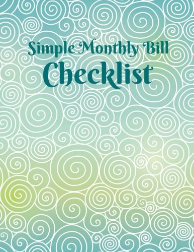 Amazon.com: Simple Monthly Bill Checklist (Extra Large Bill Tracking ...