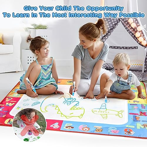 Water Doodle Magic Mat 100 x 75cm, Aqua Drawing Large Painting Mat for ...