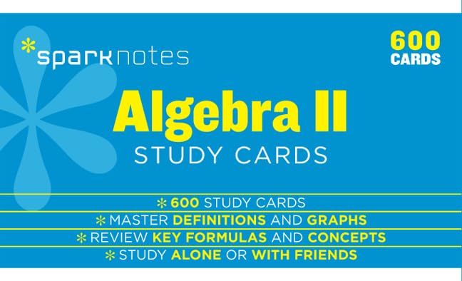 Algebra II SparkNotes Study Cards (Volume 1): SparkNotes, SparkNotes ...