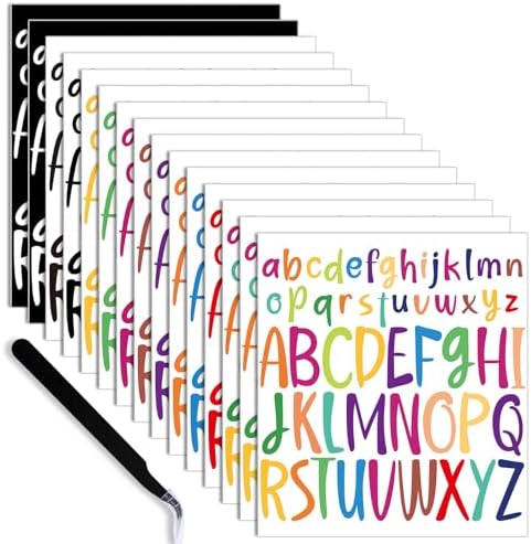 Amazon.com: SEPGLITTER Letter Stickers, 15 Sheets Colorful Capital ...