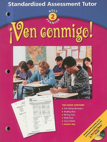 Amazon.com: Ven Conmigo Level 2, Grade 8 Standardized Assessement Tutor ...
