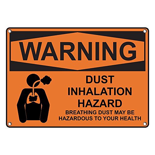 Amazon.com: Weatherproof Plastic OSHA Warning Dust Inhalation Hazard ...