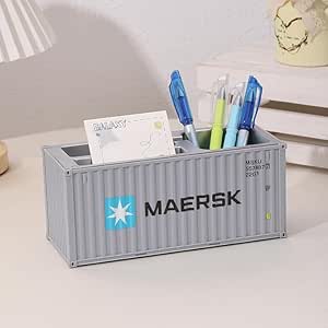 Shipping Container Storage Box Pencil Holder Multifunctional with 2 ...