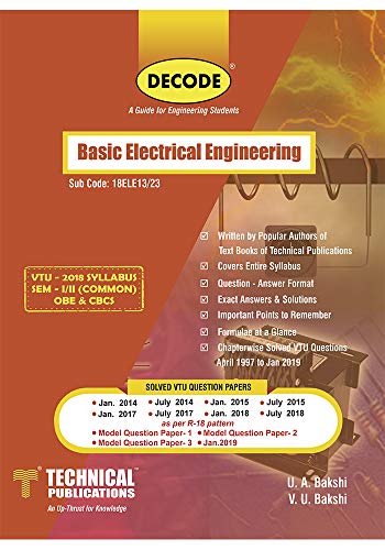 Basic Electrical Engineering eBook : Uday A. Bakshi, Varsha U. Bakshi ...