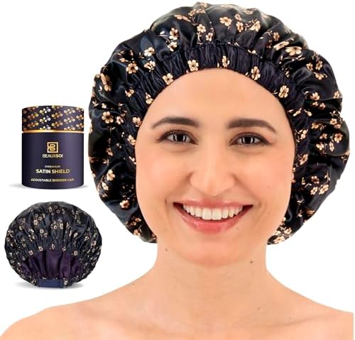 Amazon.com : Flux Factory Women Shower Cap - Reusable, One Size ...