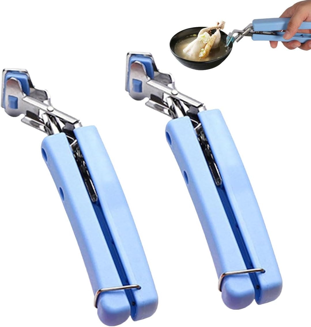 2-Piece Stainless Steel Kitchen Bowl Clips – Heat-Resistant Grippers ...