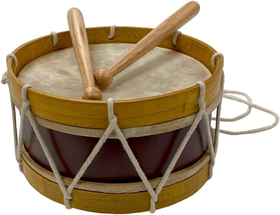 Amazon.com: 7-1/2" Civil-Revolutionary War Era Wooden, Marching Drum ...