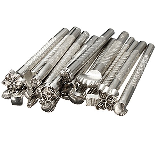 20pcs DIY Leather Working Saddle Making Tools Set Carving Craft Stamps ...