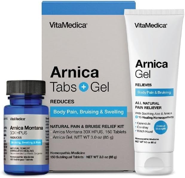 Amazon.com: VitaMedica Arnica Montana Tablets & Arnica Gel Bundle for Natural Pain, Bruising ...