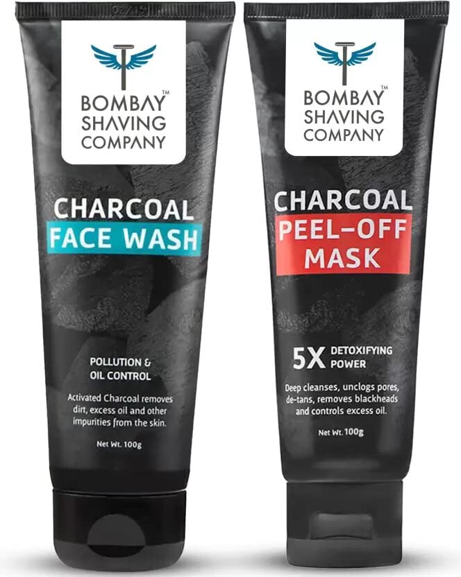 Bombay Shaving Co Charcoal Face Wash and Peel Of Mask |Skin Glowing ...