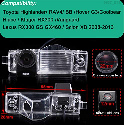 New lens 170 Super Wide Angle HD Color Waterproof Rear View Backup ...