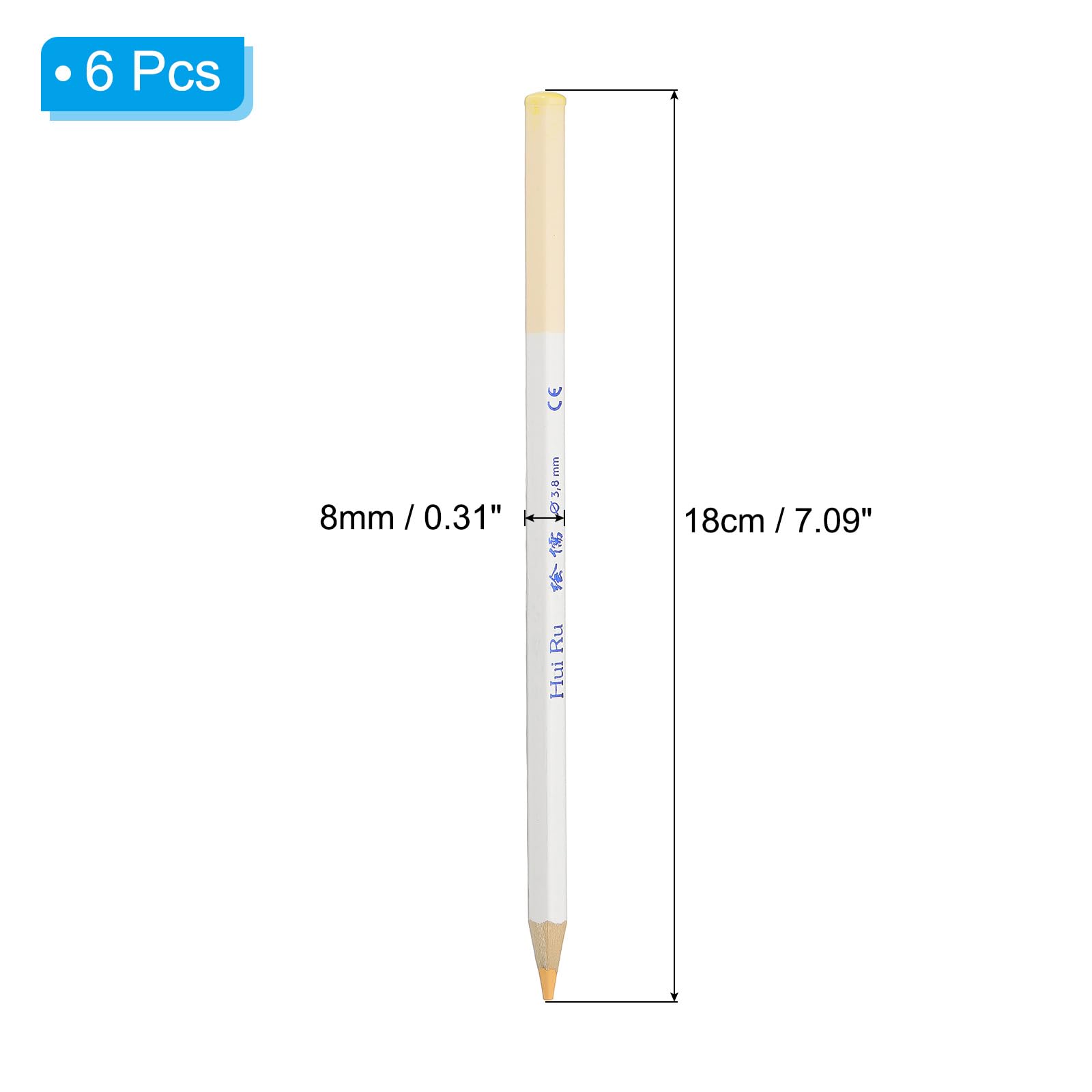 PATIKIL Pale Yellow Colored Pencils Set,6 Pcs Oil Color Pencils Wooden ...
