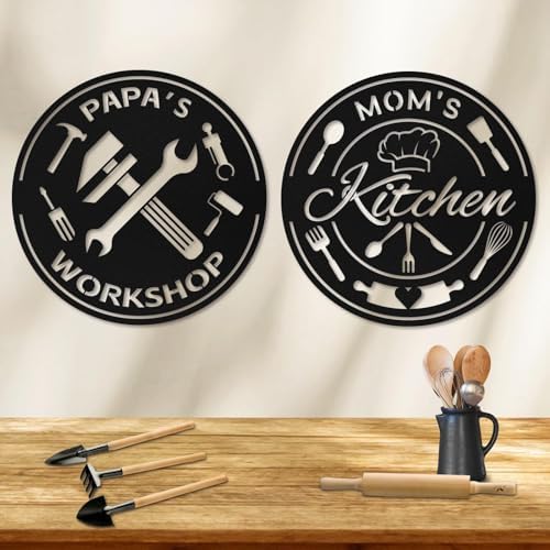 Amazon.com: Papa's Vintage Dad's Workshop Sign - Resilient Metal Garage ...