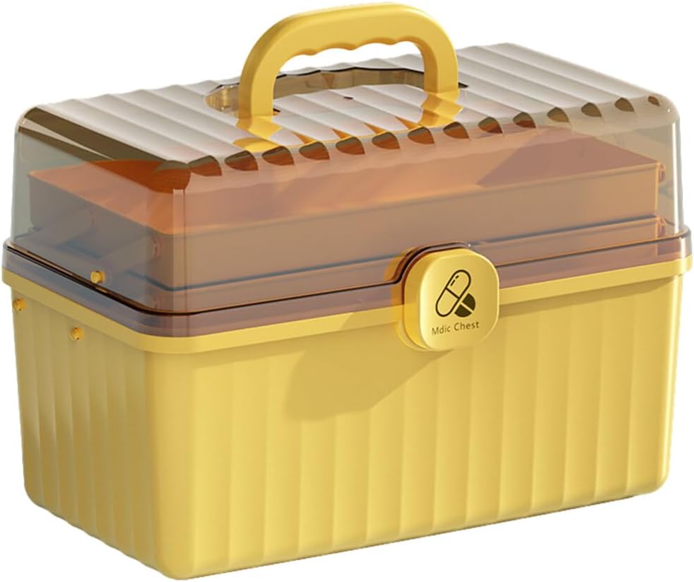 Amazon.com: Large 3-Layer Medicine Storage Box Organizer Family ...