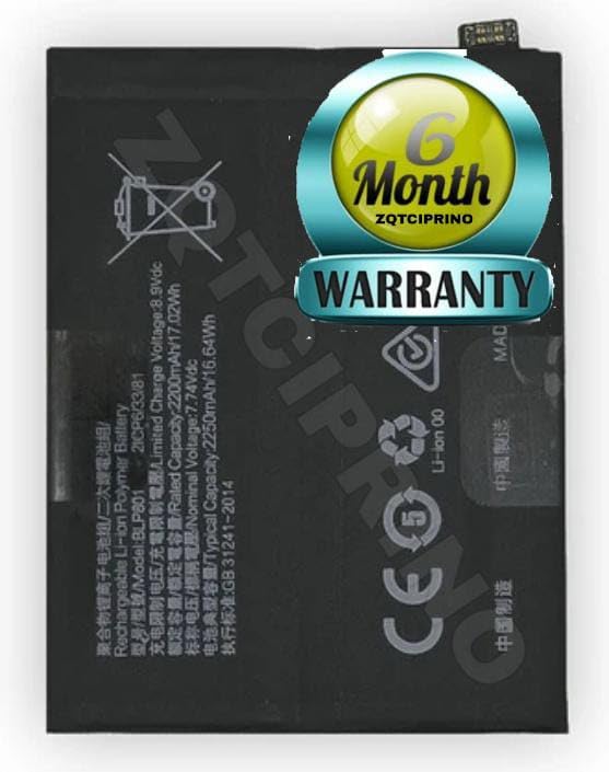 ZQTCIPRINO® Original BLP801 Battery for Oneplus 8T / Oneplus 9R KB2000 ...