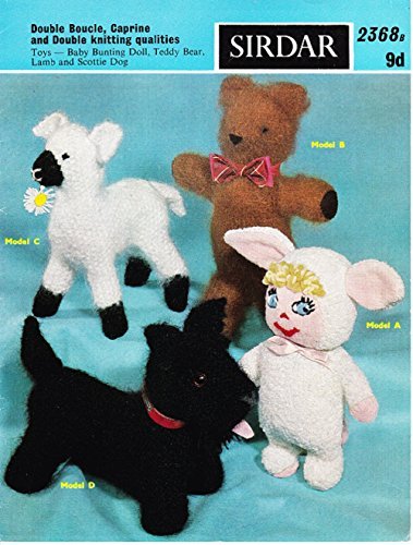 Sirdar Knitting Pattern 2368, Toys, Baby Bunting Doll 14" tall, Teddy ...