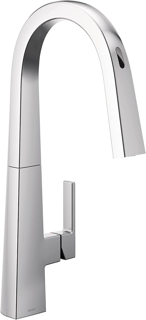 Moen Nio Chrome Smart Faucet Touchless Pull-Down Sprayer Kitchen Faucet ...