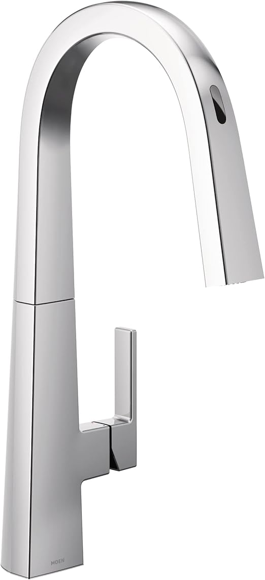 Moen Nio Chrome Smart Faucet Touchless Pull-Down Sprayer Kitchen Faucet ...