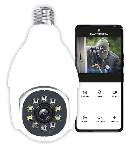 Buy TP PLUS CT6 1080P HD WiFi Bulb Light Wireless IP WiFi Camera, Fish ...