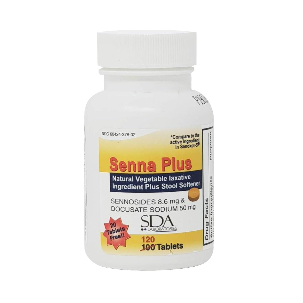 Amazon.com: Senna Plus Natural Vegetable Laxative Plus Stool Softener ...