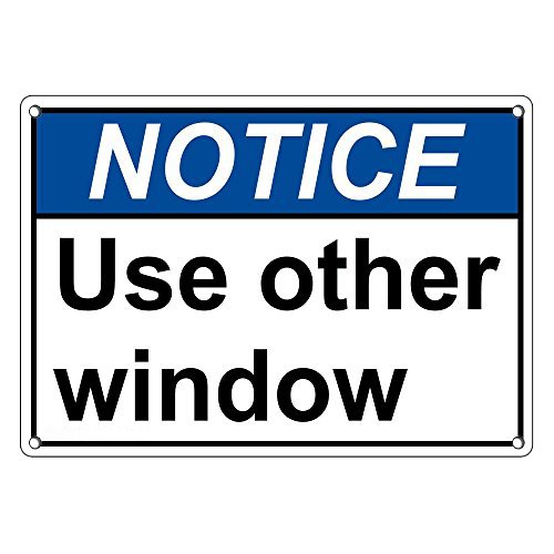 Amazon.com: Weatherproof Plastic ANSI Notice Use Other Window Sign with ...