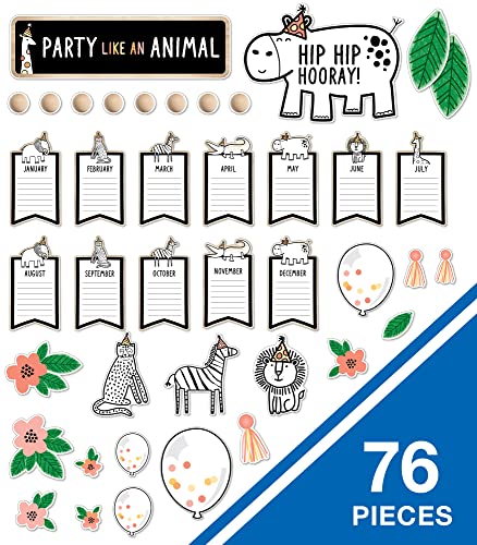 Snapklik.com : Schoolgirl Style Simply Safari Birthday Bulletin Board Set