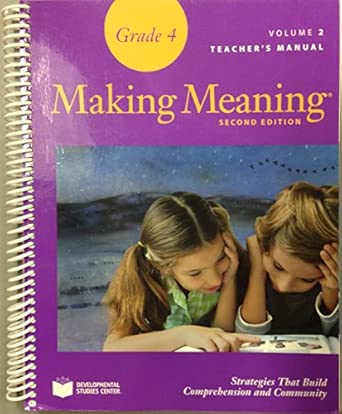 Making Meaning Grade 4 - Second Edition - Teacher's Manual (VOL 2 ...