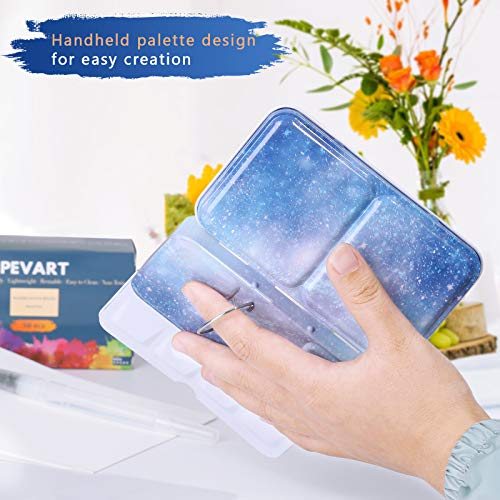 PEVART 53-Piece Set of 1 Empty Watercolour Box Painting Box Metal Box ...
