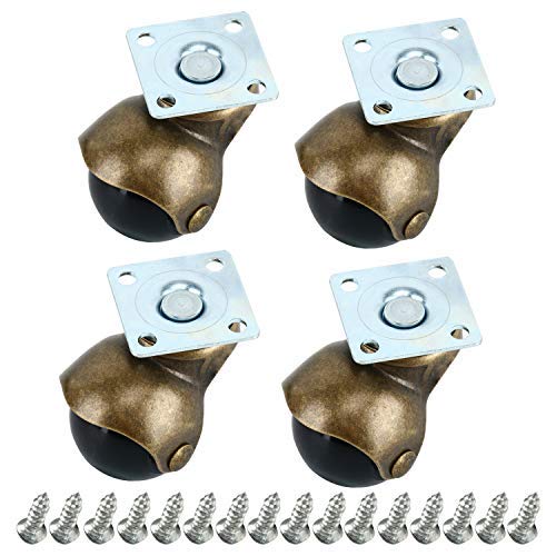Homend 4-Pack 2-inch Antique Copper Ball Caster for Sofa Furniture ...
