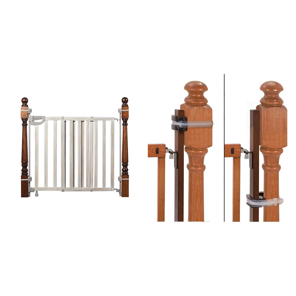 Amazon.com: Summer Wood Banister and Stair Safety Baby Gate, Birch ...