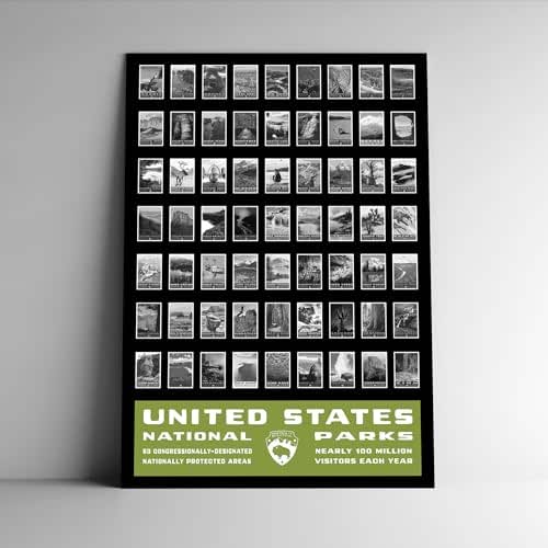 Amazon.com: GO SEE DESIGN All 63 National Parks Completion Poster ...