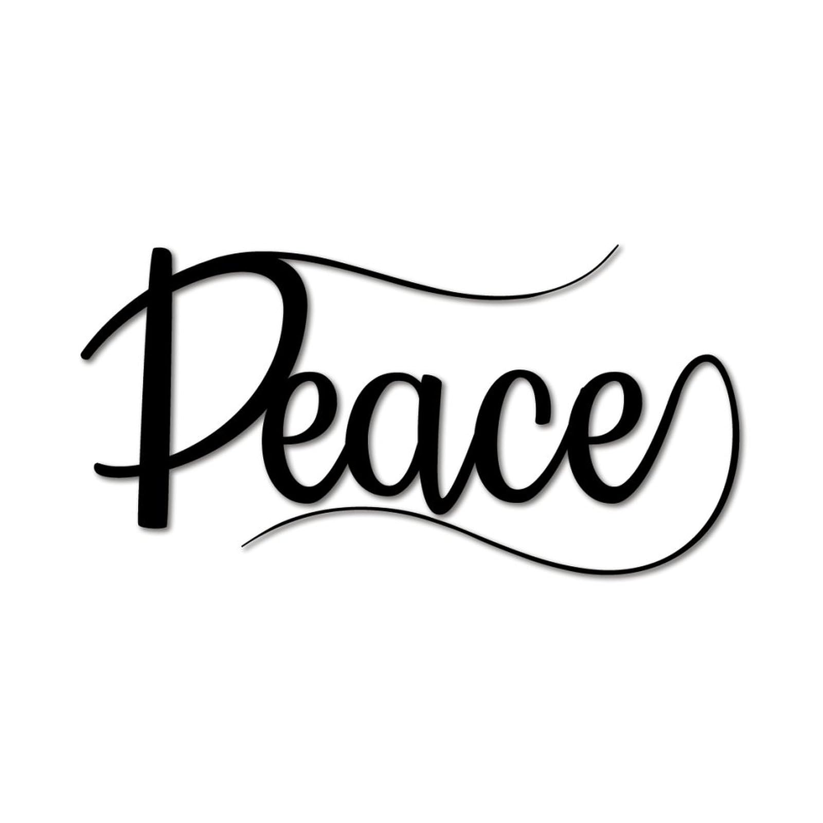 Peace In Bubble Letters In Color