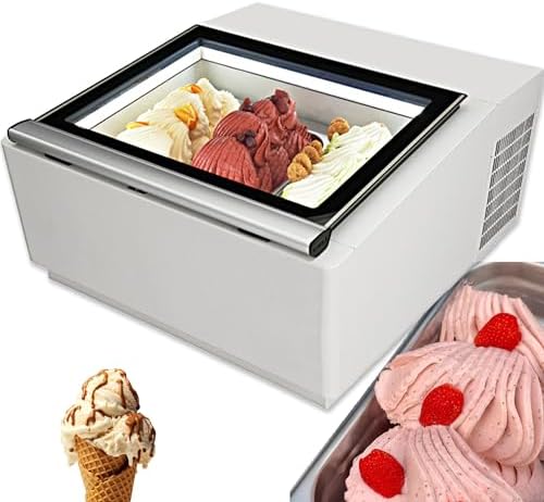 Amazon.com: Yovtekc Countertop Gelato Display Freezer, Gelato Display ...
