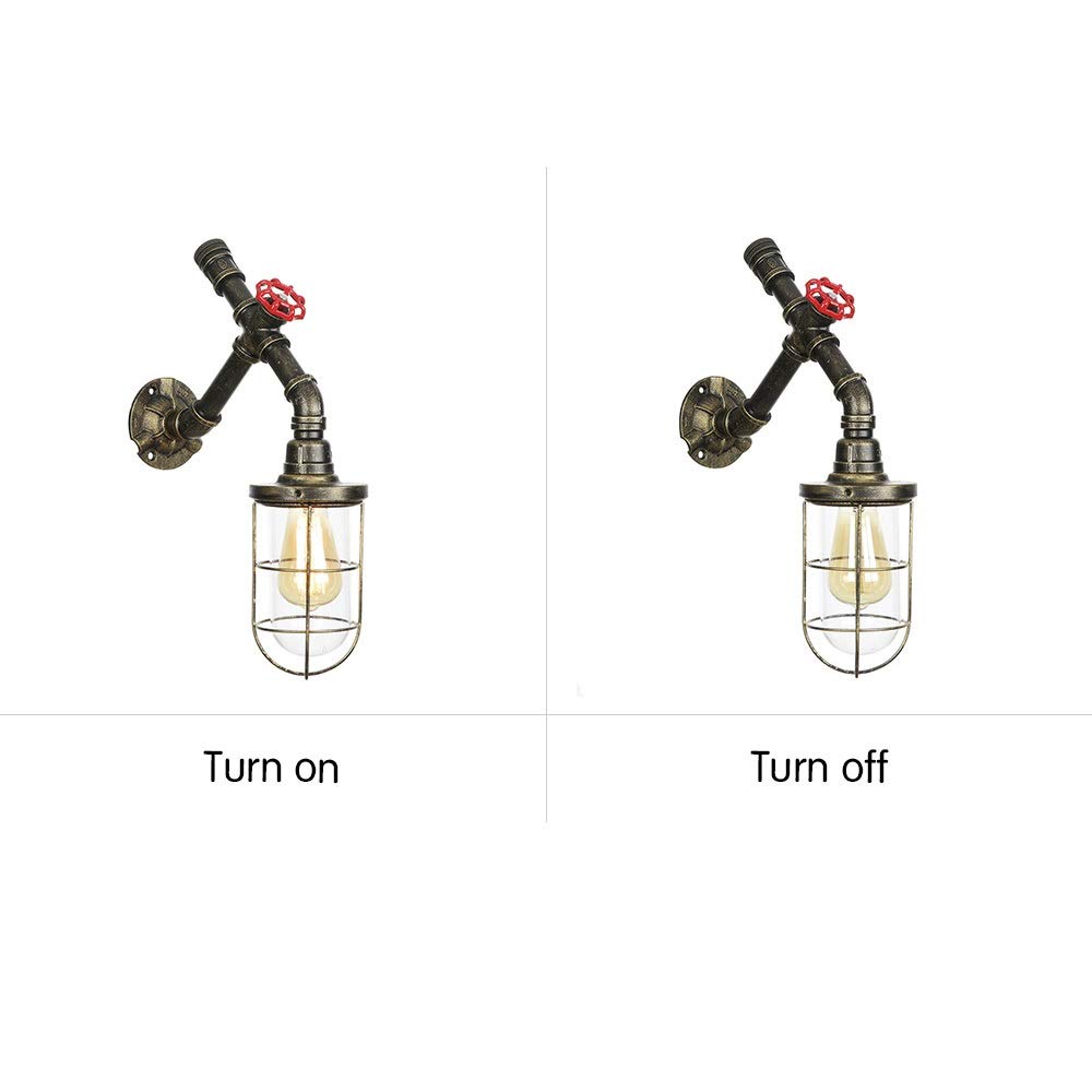 Retro Diy Pipe Lights Porch Steampunk Wall Light Fixture Retro Style