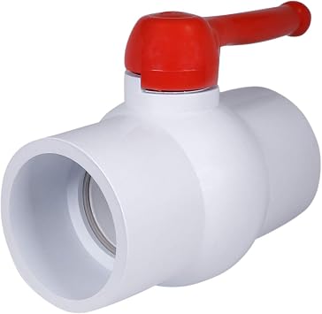 Amazon.com: Midline Valve PVC Ball Valve Red T-Handle Water Shut-Off 3 ...
