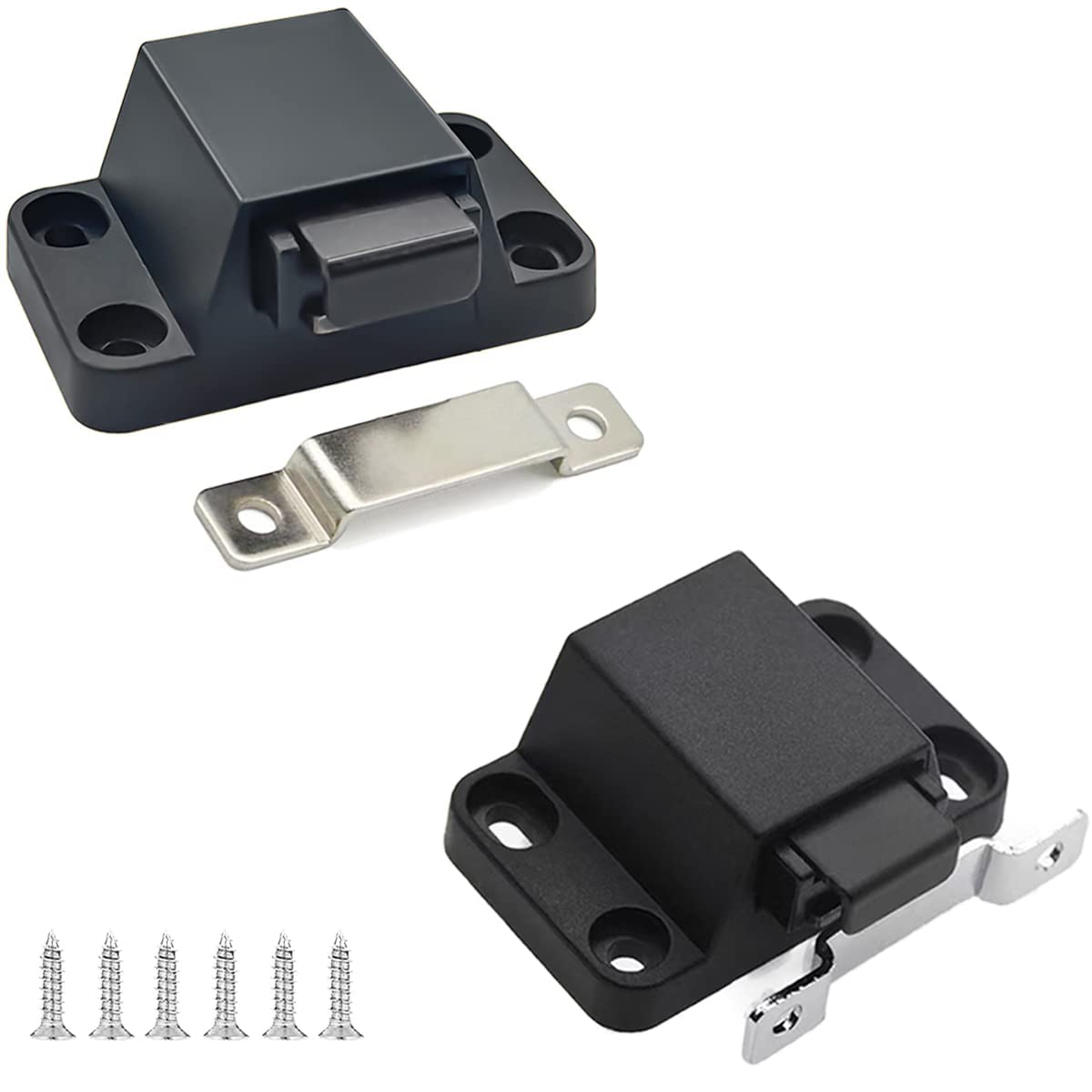 Buy Self-Closing Push to Open Door Latches Hardware CBRIVE 2Pack ...